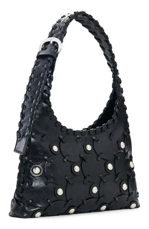 Desigual Faux Leather Studded Shoulder Bag