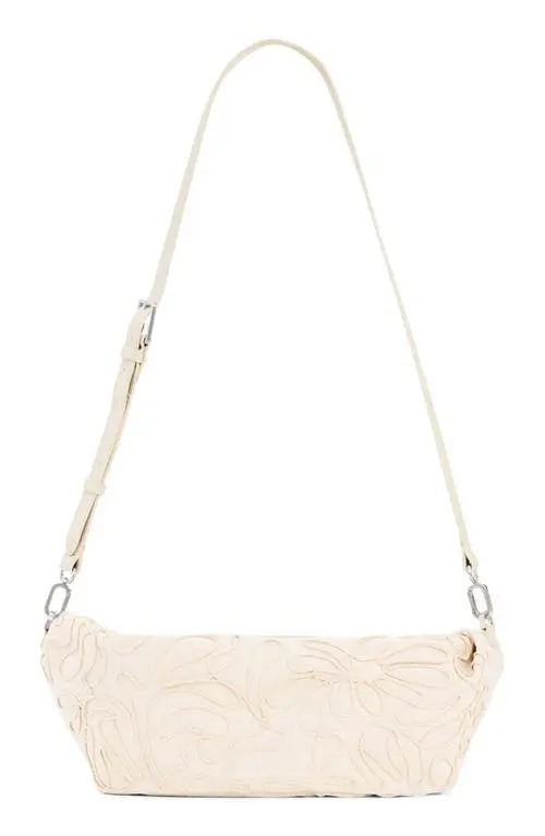 Desigual Raffia & Canvas Shoulder Bag
