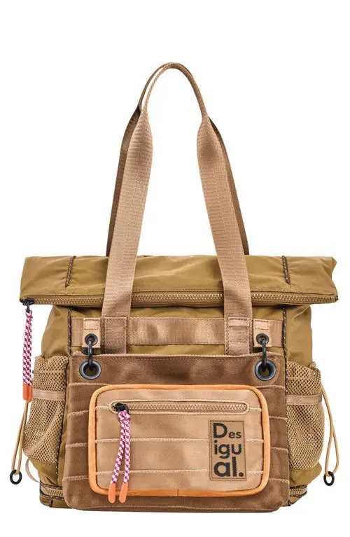 Desigual Large Nylon Backpack - Camel