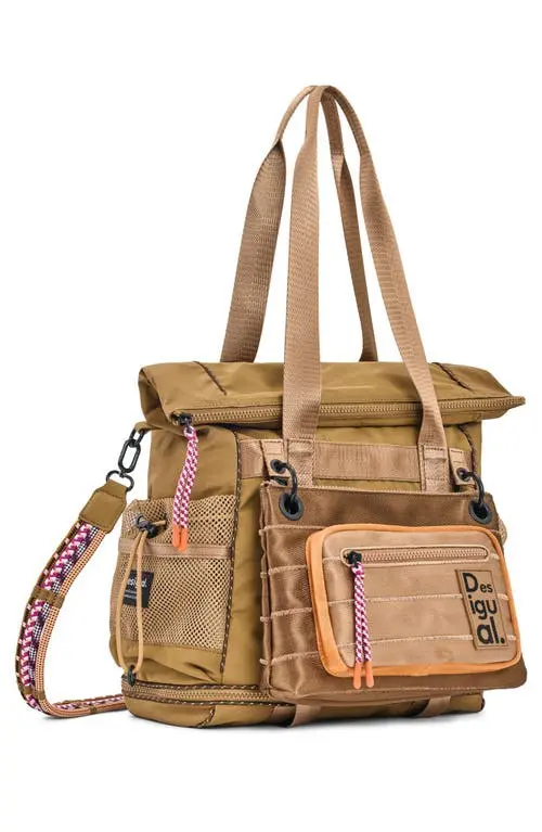 Desigual Large Nylon Backpack - Camel