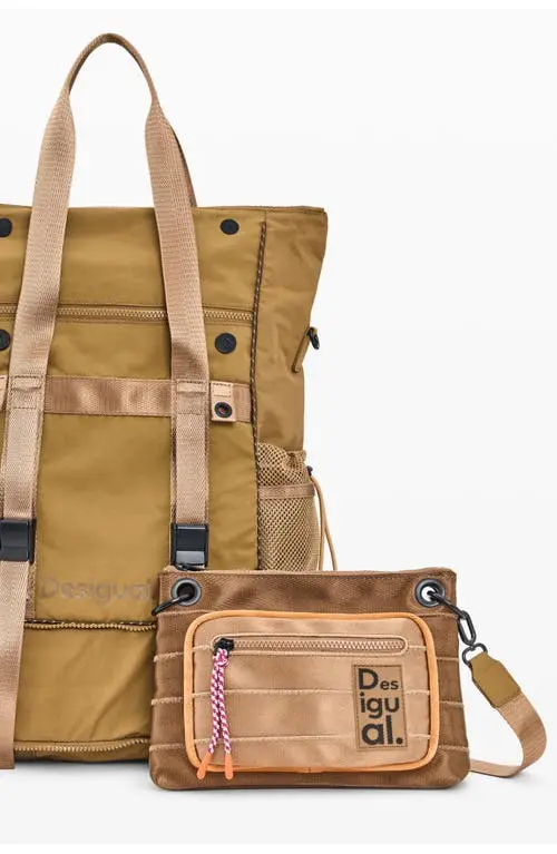 Desigual Large Nylon Backpack - Camel