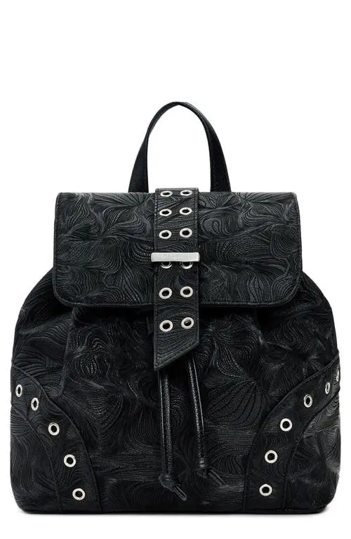 Desigual Mini Faux Leather Backpack - Black