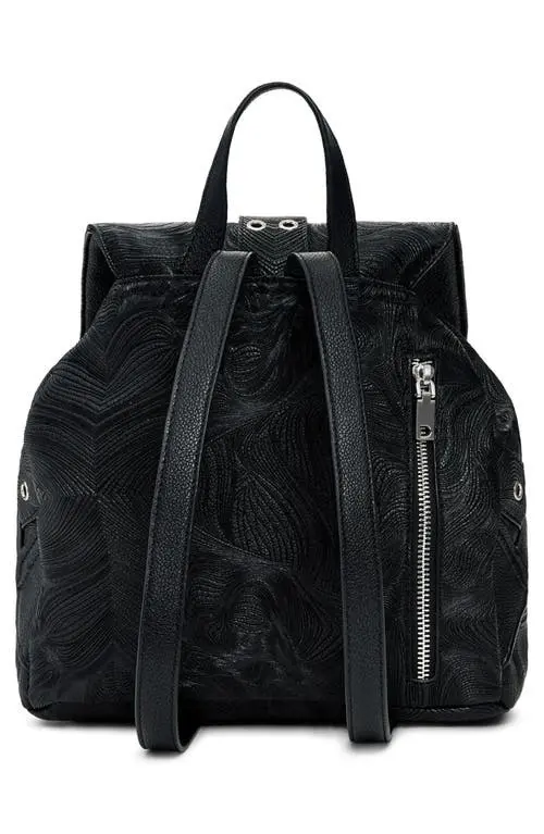 Desigual Mini Faux Leather Backpack - Black