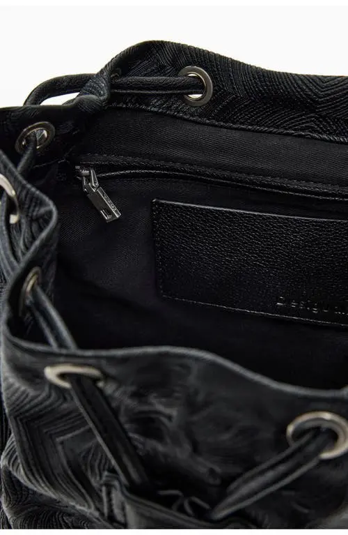 Desigual Mini Faux Leather Backpack - Black