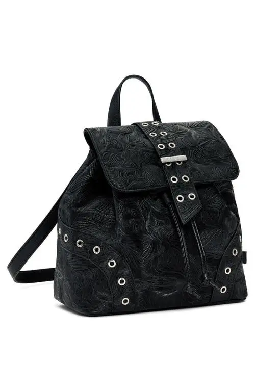 Desigual Mini Faux Leather Backpack - Black