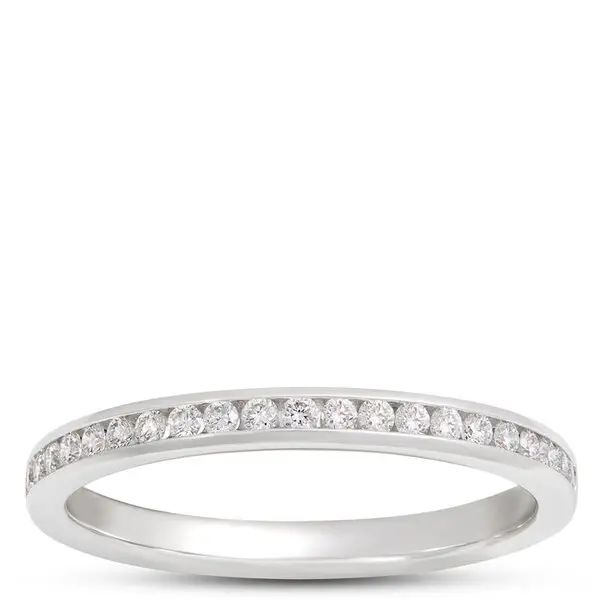 Benbridge Platinum Band With Round Diamonds - Plt