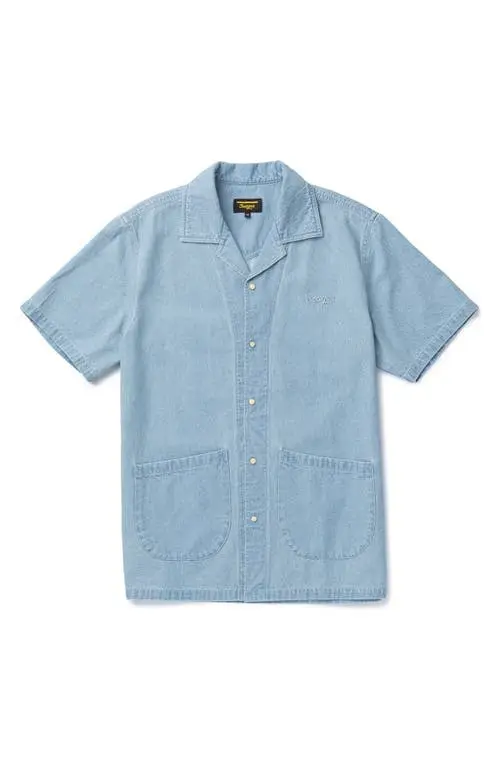 SEAGER CO Southpaw Whippersnapper Cotton Chambray Snap-up Shirt