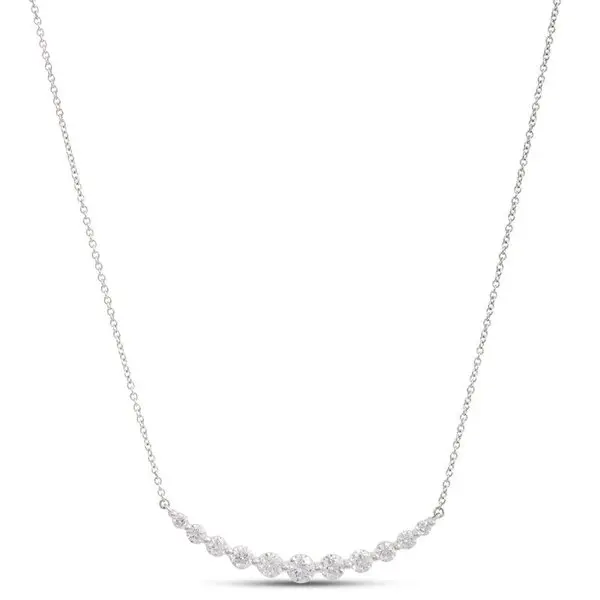Benbridge Round Diamond Graduated Necklace - Wg
