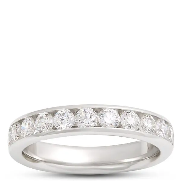 Benbridge Platinum Band With Round Diamonds - Plt
