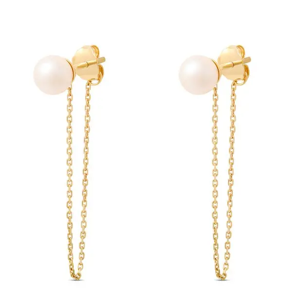 Benbridge Cultured Pearl Dangle Earrings In 14k Yellow Gold - White