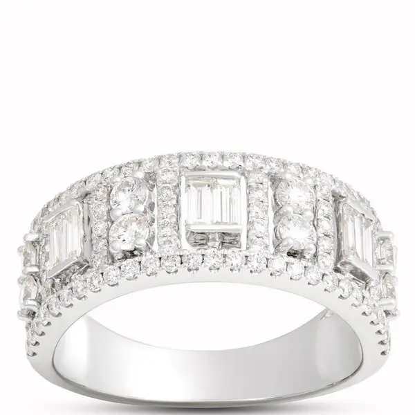 Benbridge Diamond Band In 14k White Gold - Wg