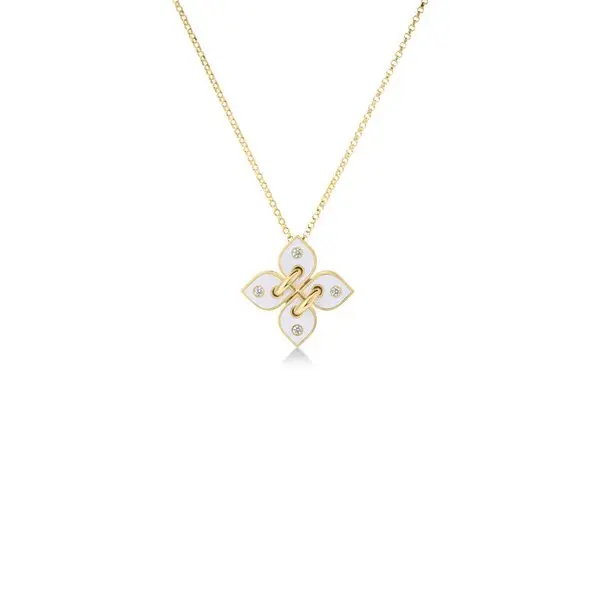 Roberto Coin 18k Yellow Gold Love In Verona Flower Necklace - Yg