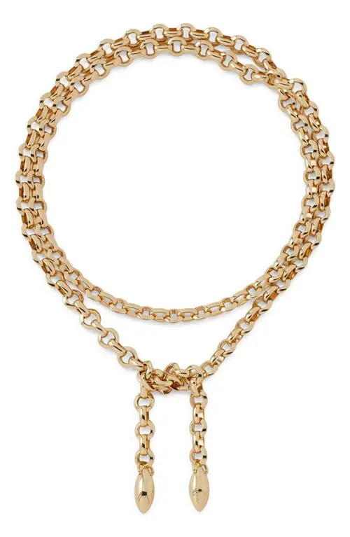 JENNIFER FISHER Wraparound Link Necklace - Yellow Gold