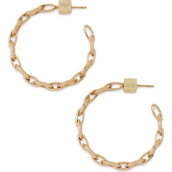 JENNIFER FISHER Link Mini Hoop Earrings - Yellow Gold