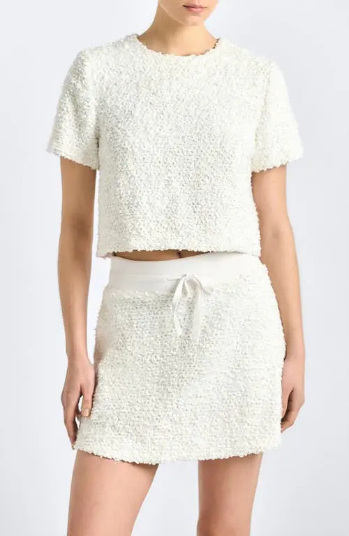 Derek Lam 10 Crosby Bouclé Knit Skirt - Blanc De Blanc
