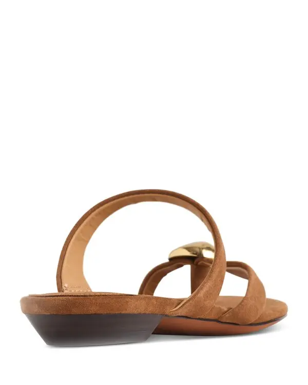 Madewell Mila Slide Sandals - Aged Cognac
