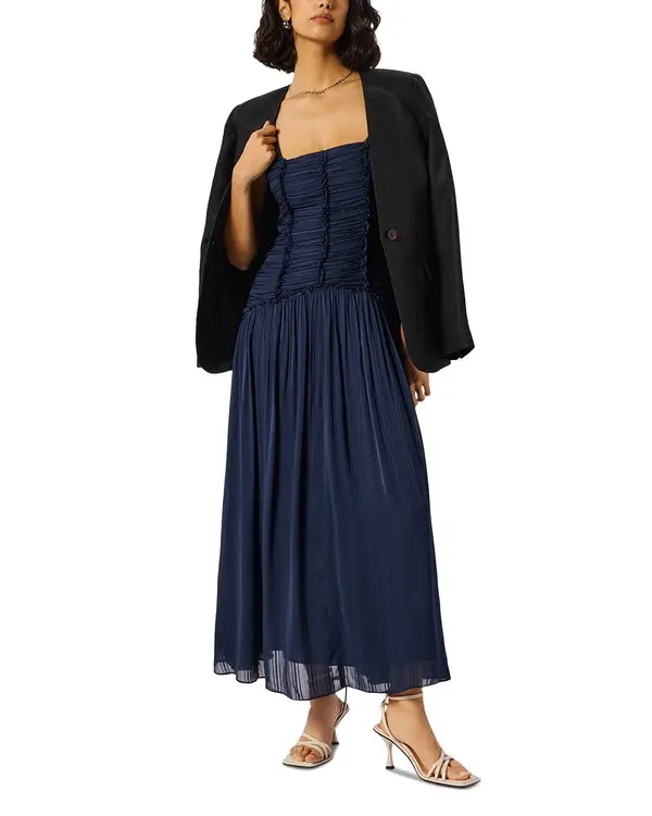 Whistles Shirred Bodice Maxi Dress