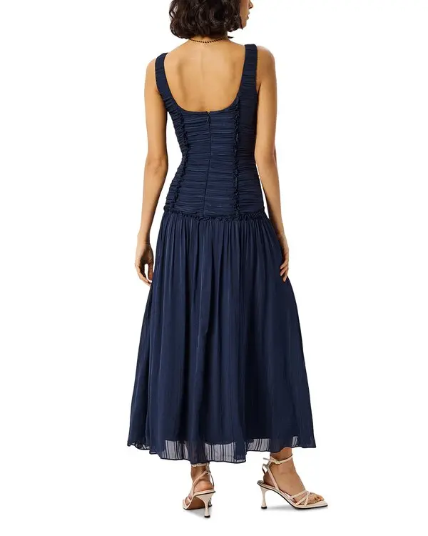 Whistles Shirred Bodice Maxi Dress