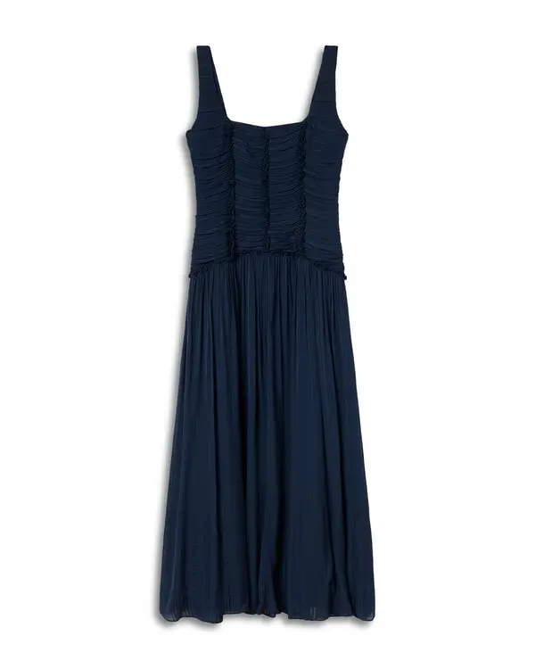 Whistles Shirred Bodice Maxi Dress