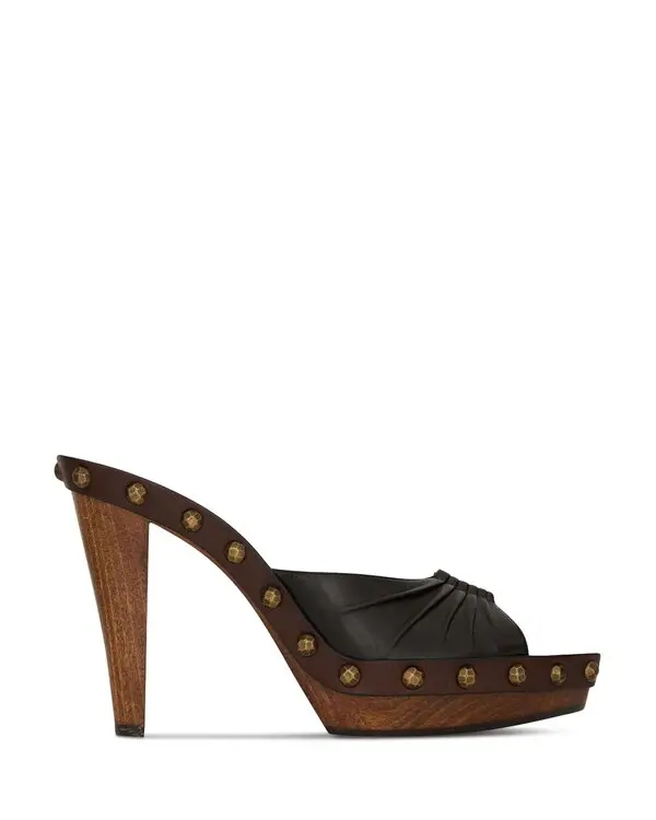 Saint Laurent Babylone Clogs - Eagle Brown