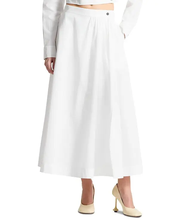SAINT ART Flora Poplin Maxi Wrap Skirt