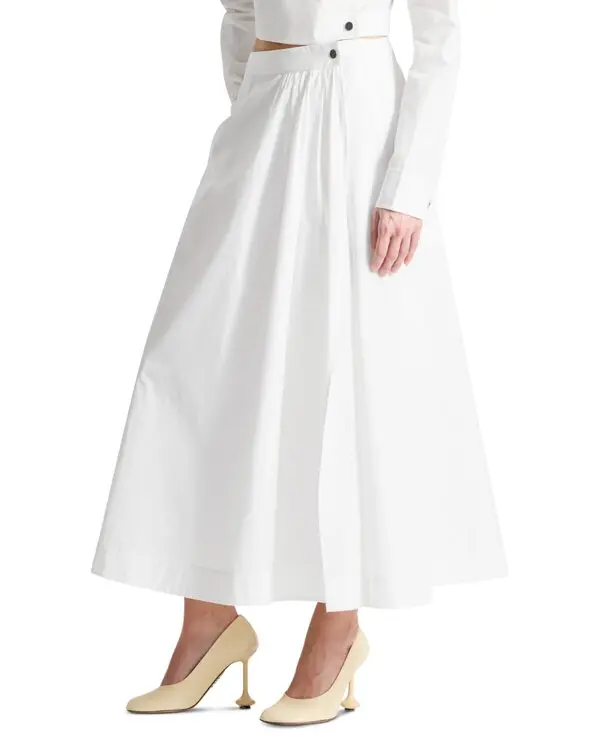 SAINT ART Flora Poplin Maxi Wrap Skirt