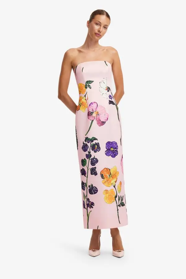 LEO LIN Rayna Printed Bustier Maxi Dress - Wildbloom Print