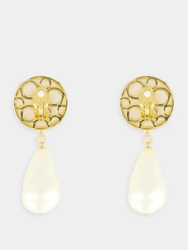 Dolce & Gabbana Teardrop Earrings With Dg Logo