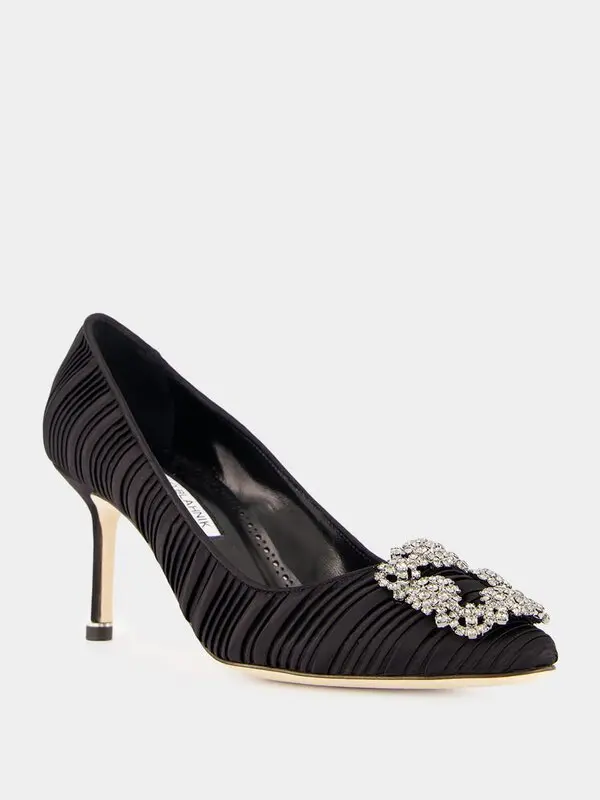 Manolo Blahnik Hangisi Satin Pumps