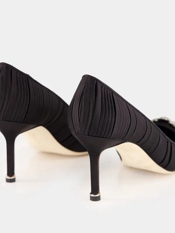 Manolo Blahnik Hangisi Satin Pumps
