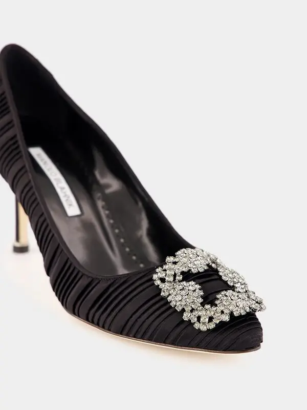 Manolo Blahnik Hangisi Satin Pumps