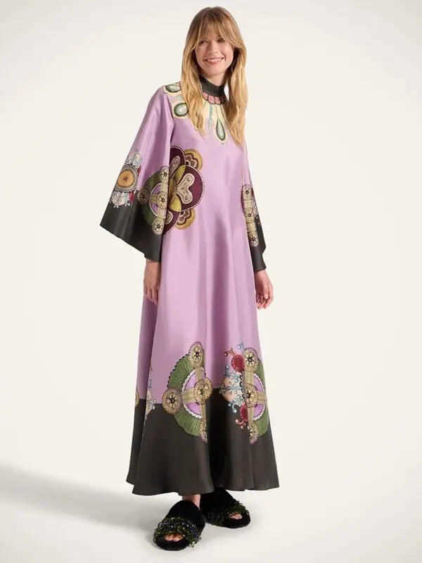 La DoubleJ Magnifico Silk Maxi Dress - Pink