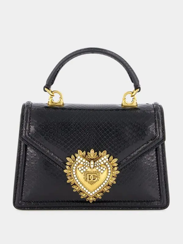 Dolce & Gabbana Python Devotion Bag - Black