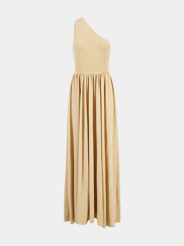 Zimmermann Metallic Asymmetric Maxi Dress - Gold