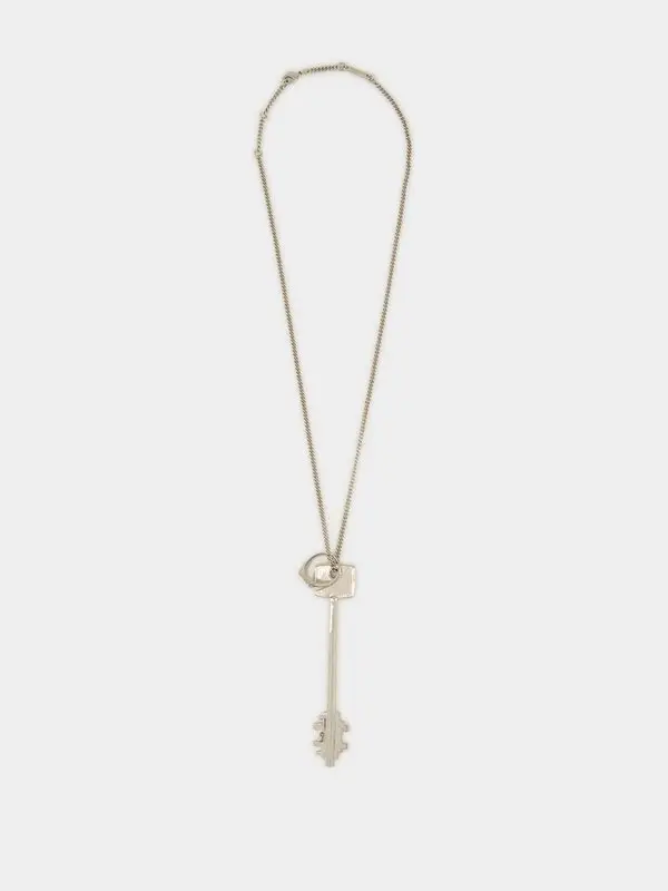 Rabanne Key Pendant Necklace - Silver