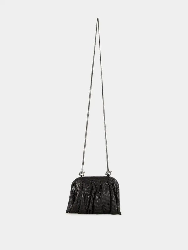 Benedetta Bruzziches Venus La Petite Pluto Crystal Clutch - Black
