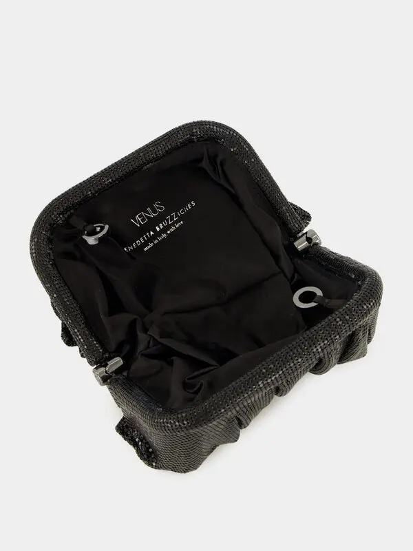 Benedetta Bruzziches Venus La Petite Pluto Crystal Clutch - Black