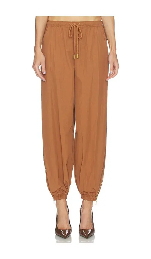 L'Agence Mariko Zipper Jogger - Fawn
