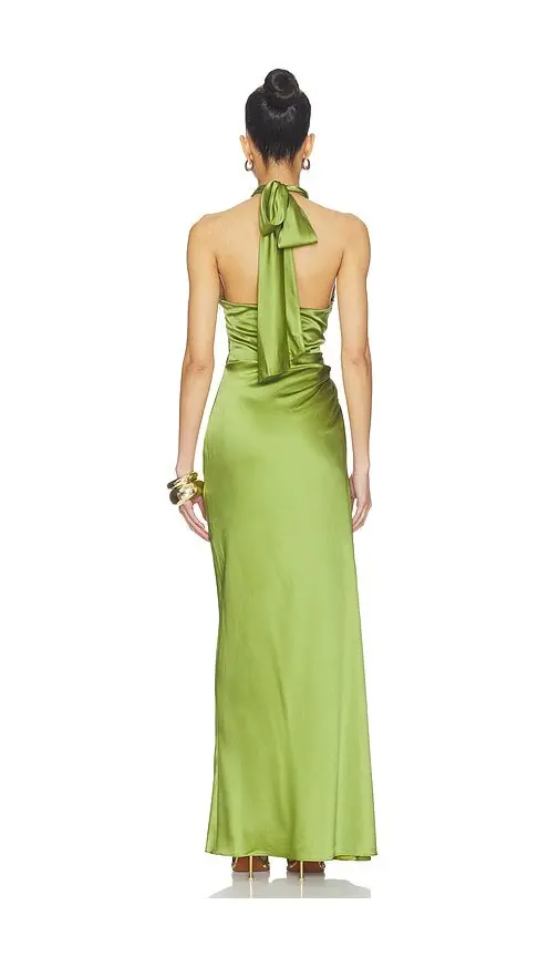 Veronica Beard Izaren Halterneck Maxi Dress - Cactus