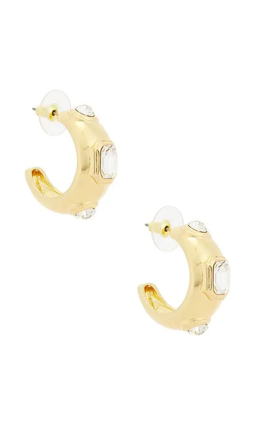 PETIT MOMENTS Gardenia Hoop Earrings - Gold