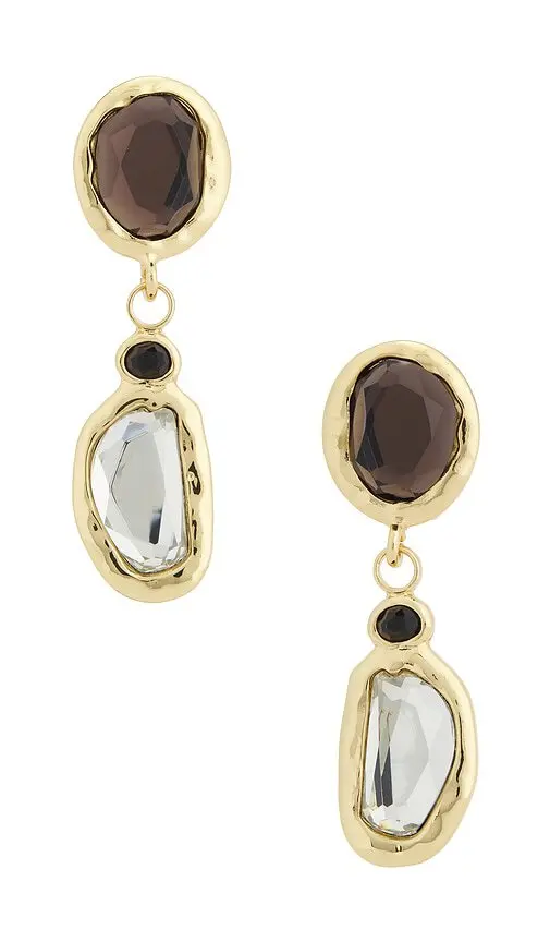 PETIT MOMENTS Mosaic Dangle Earrings - Black
