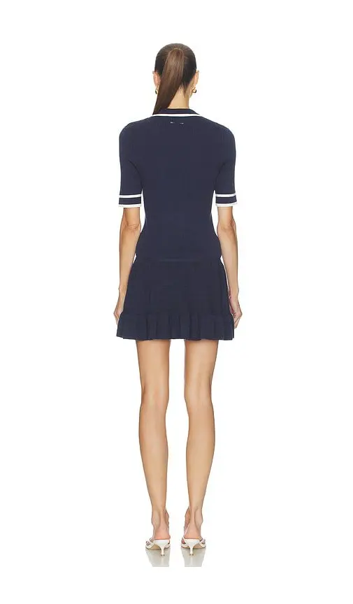The Upside Plume Knit Collared Dress - Navy