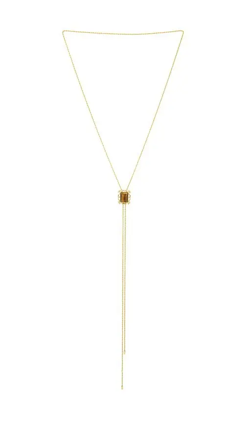 PETIT MOMENTS Viva Bolo Necklace - Gold & Brown