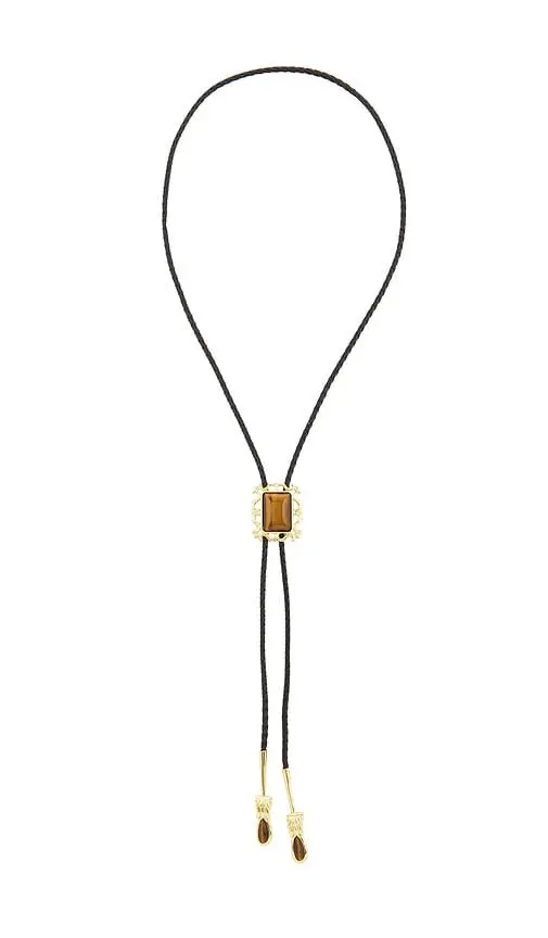 PETIT MOMENTS Whimsky Bolo Necklace - Gold & Brown
