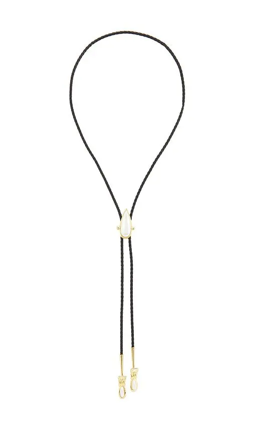 PETIT MOMENTS Madea Bolo Necklace - Gold & Pearl