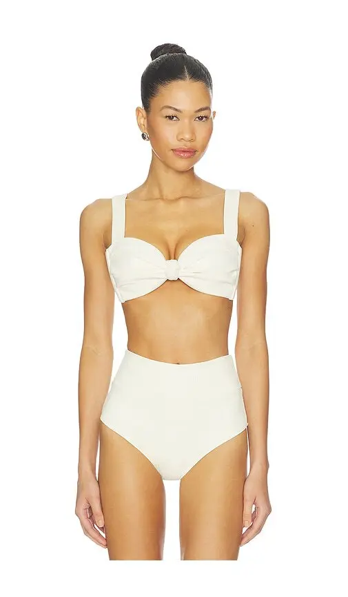 MONTCE Hayden Bikini Top - Cream Rib