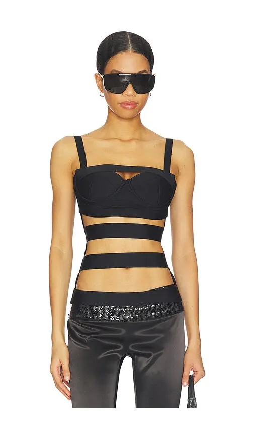 NIIHAI Sneak Bandage Top - Black