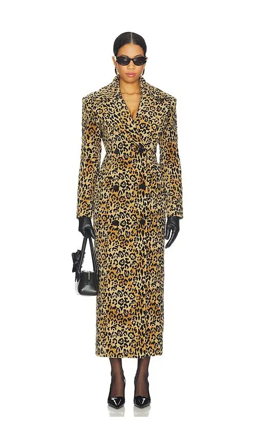 MARKGONG Jacquard Fitted-waist Coat