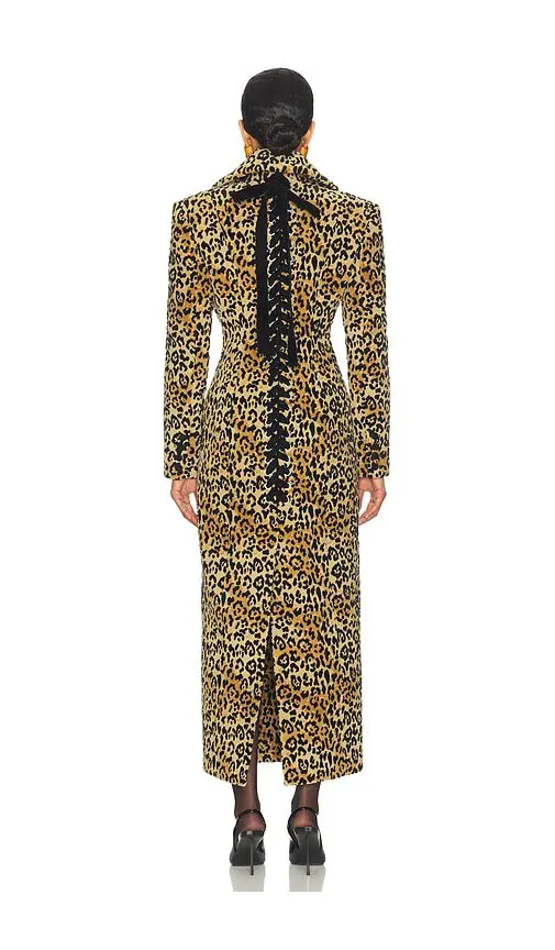 MARKGONG Jacquard Fitted-waist Coat