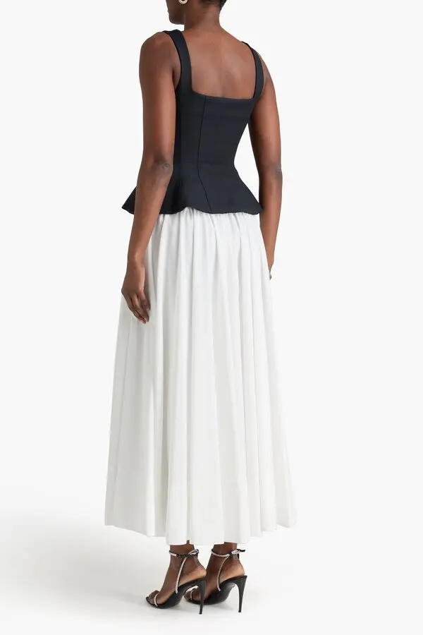 Simkhai Jolynn Jersey And Poplin Maxi Dress - Black